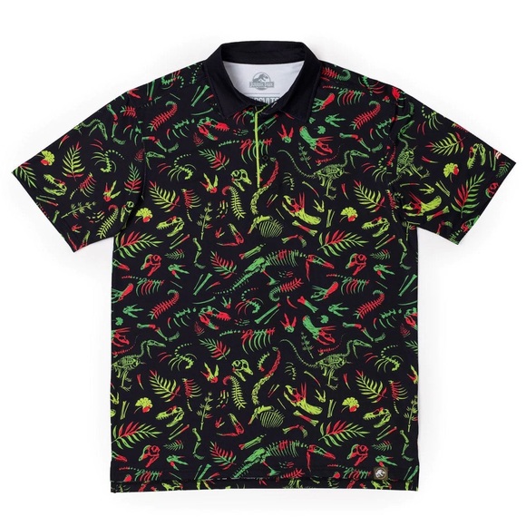 RSVLTS | Shirts | Rsvlts Allday Golf Polo Jurassic Park Fossil Records ...